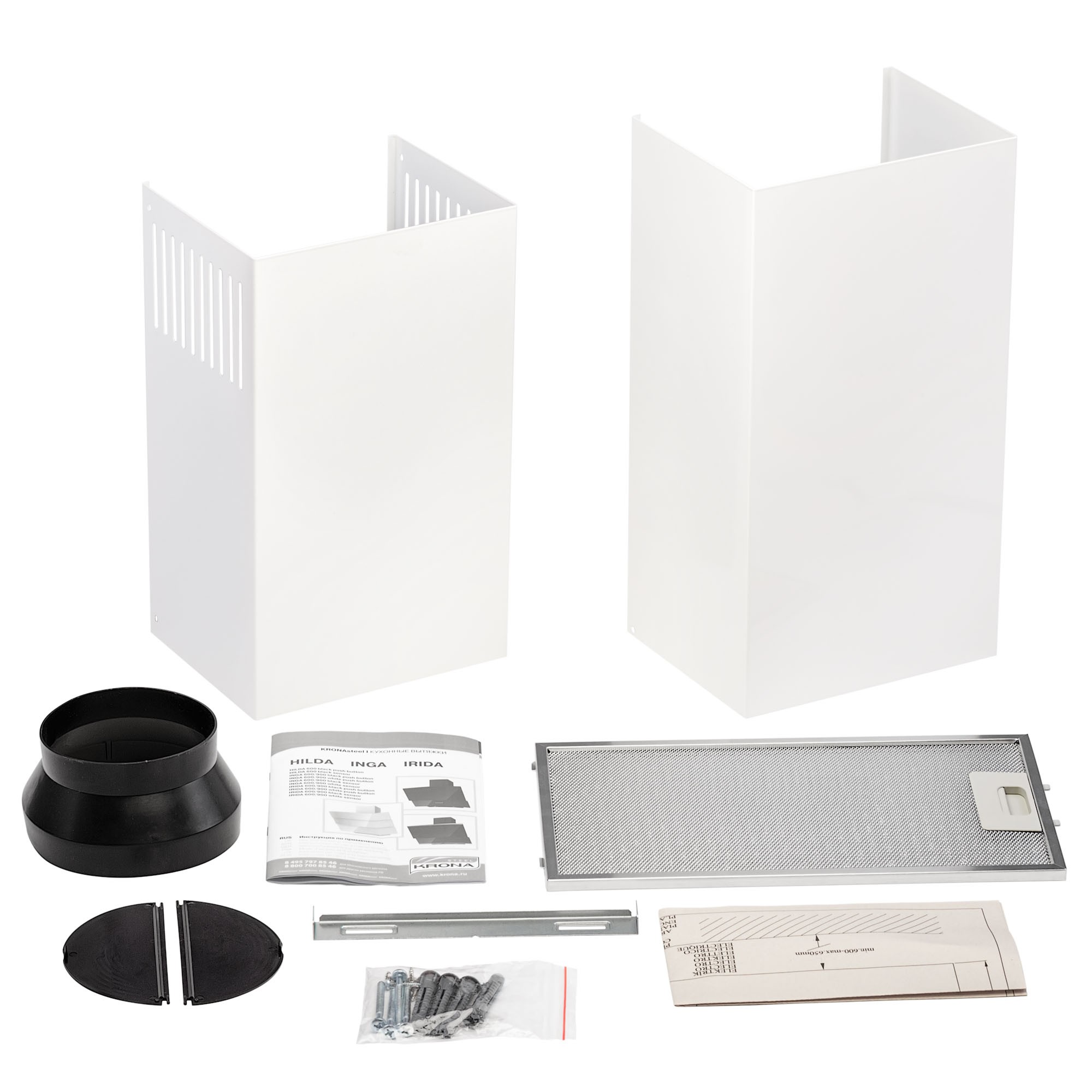 Наклонная вытяжка KRONA INGA 600 white sensor⚡ — купить с доставкой по ...