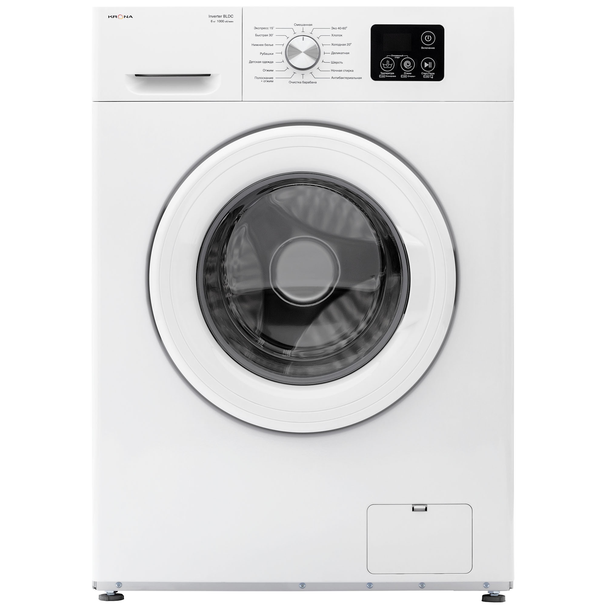 Отдельностоящая стиральная машина KRONA ITTER WHITE 1000 6K WM⚡ ...