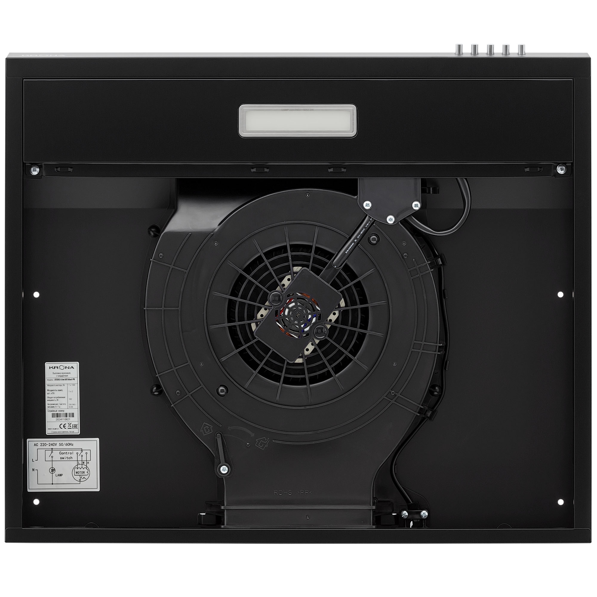 Плоская вытяжка KRONA Jessica slim 600 black PB⚡ — купить с доставкой ...