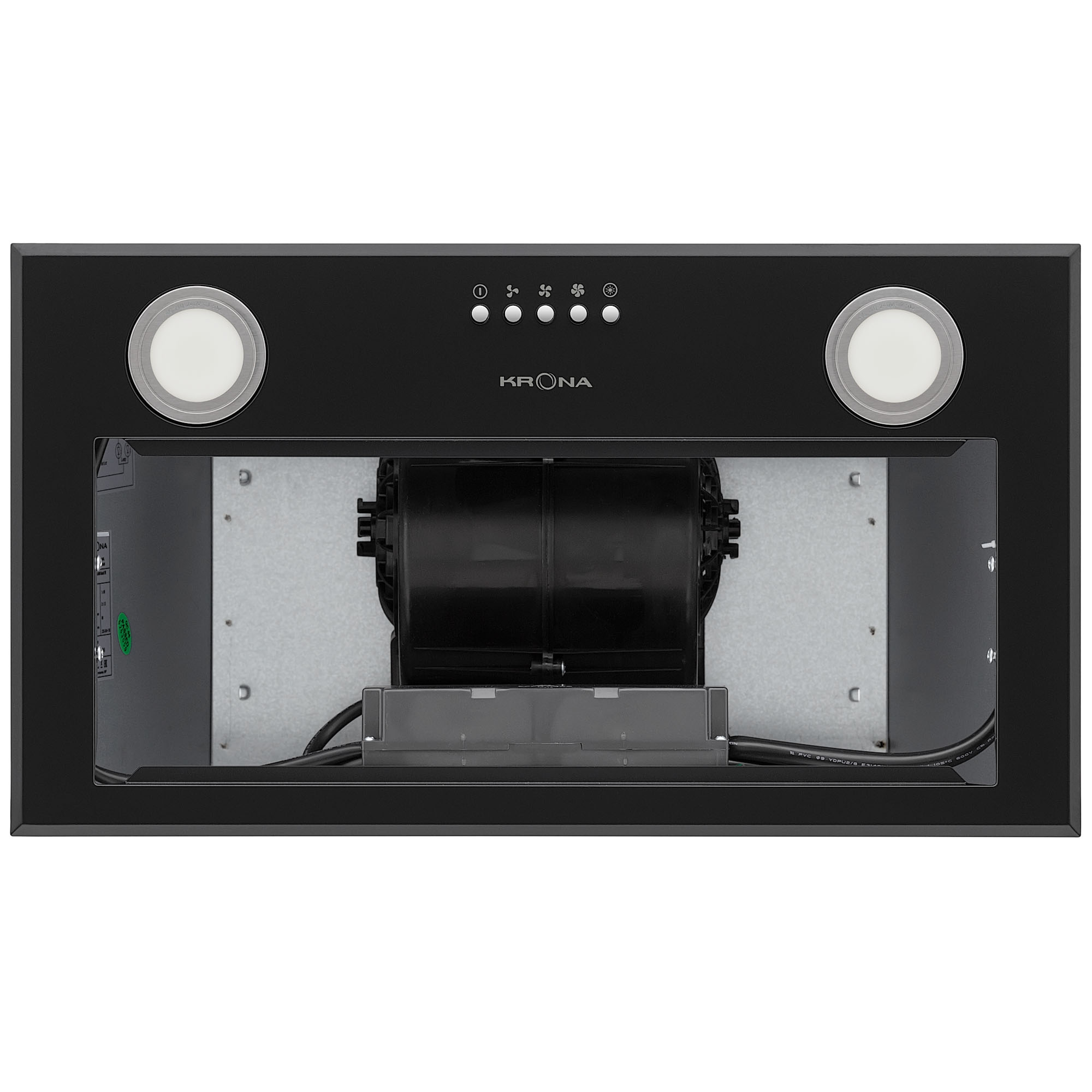 Полновстраиваемая вытяжка KRONA AMBRA 600 black PB⚡ — купить с ...