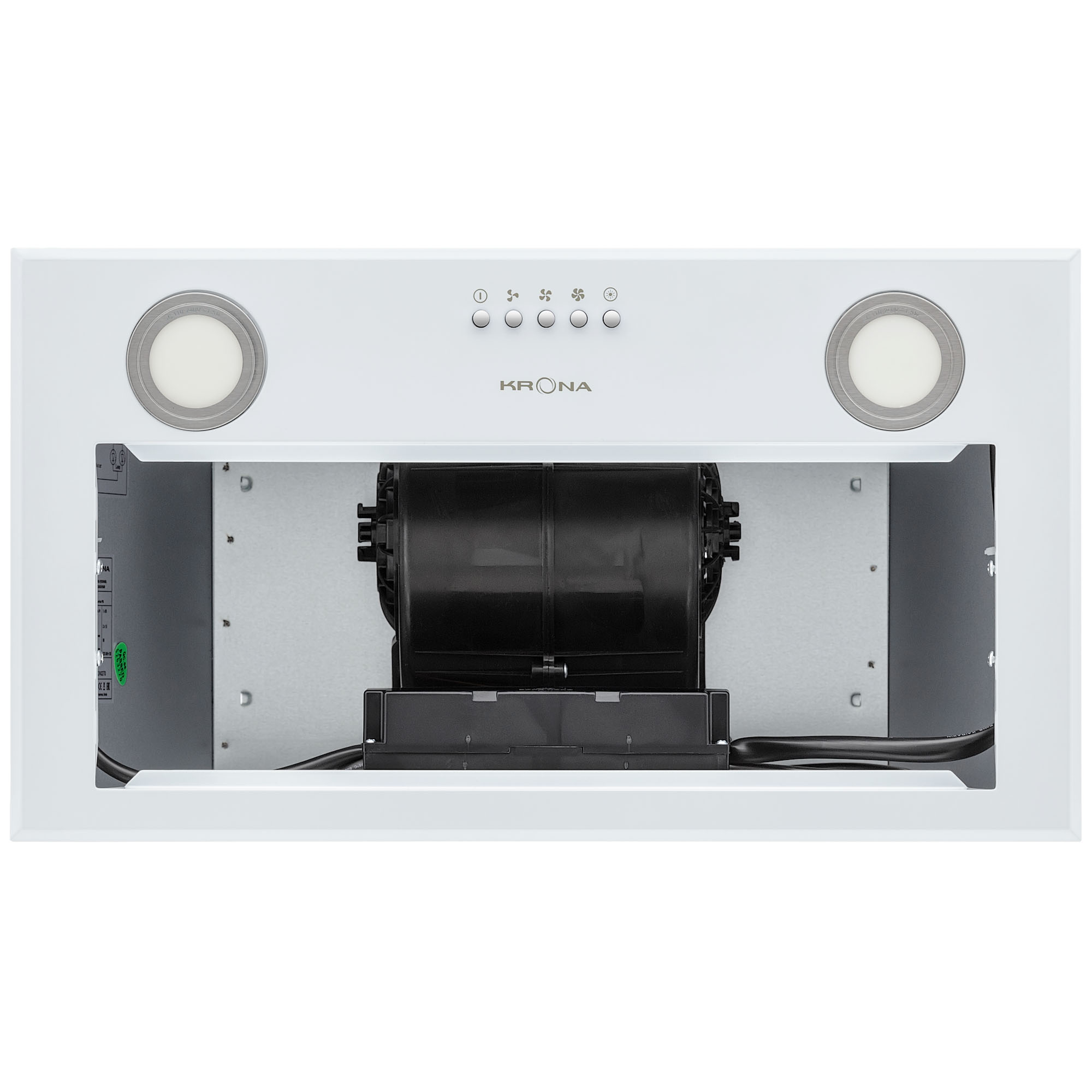 Полновстраиваемая вытяжка KRONA AMBRA 600 white PB⚡ — купить с ...